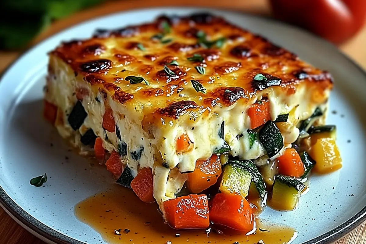 Creamy Cottage Cheese and Veggies Bake: Easy One-Dish Casserole